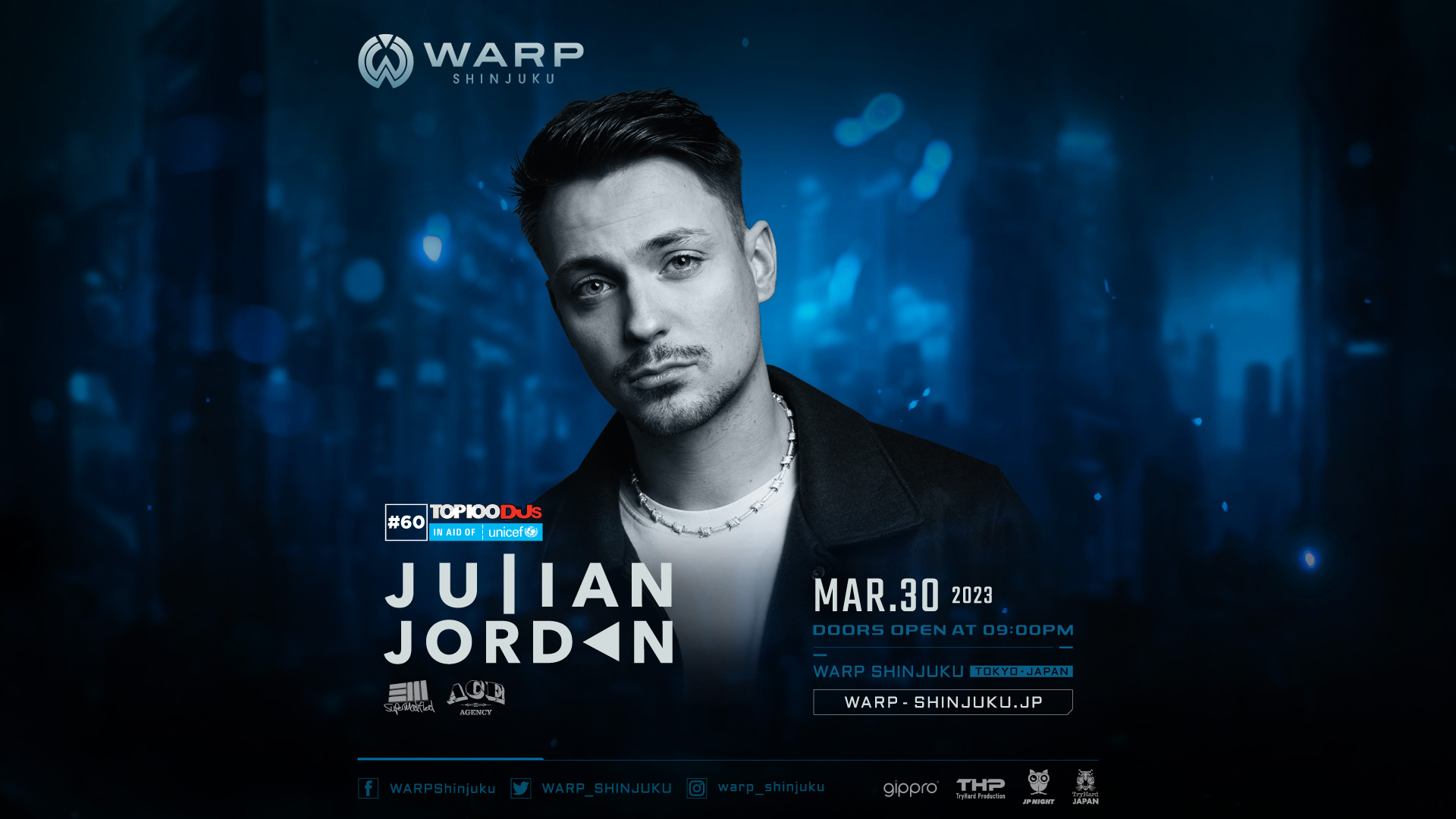 JULIAN JORDAN ｜ NightClub WARP SHINJUKU | ワープ新宿 Official Site