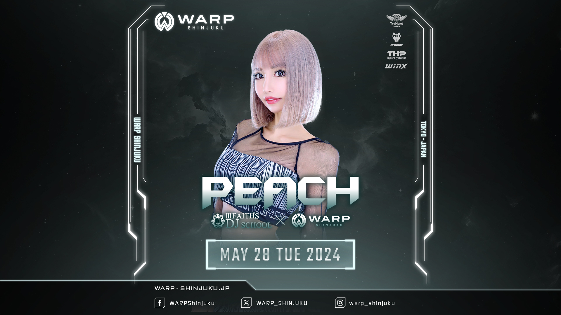 DJ PEACH ｜ NightClub WARP SHINJUKU | ワープ新宿 Official Site