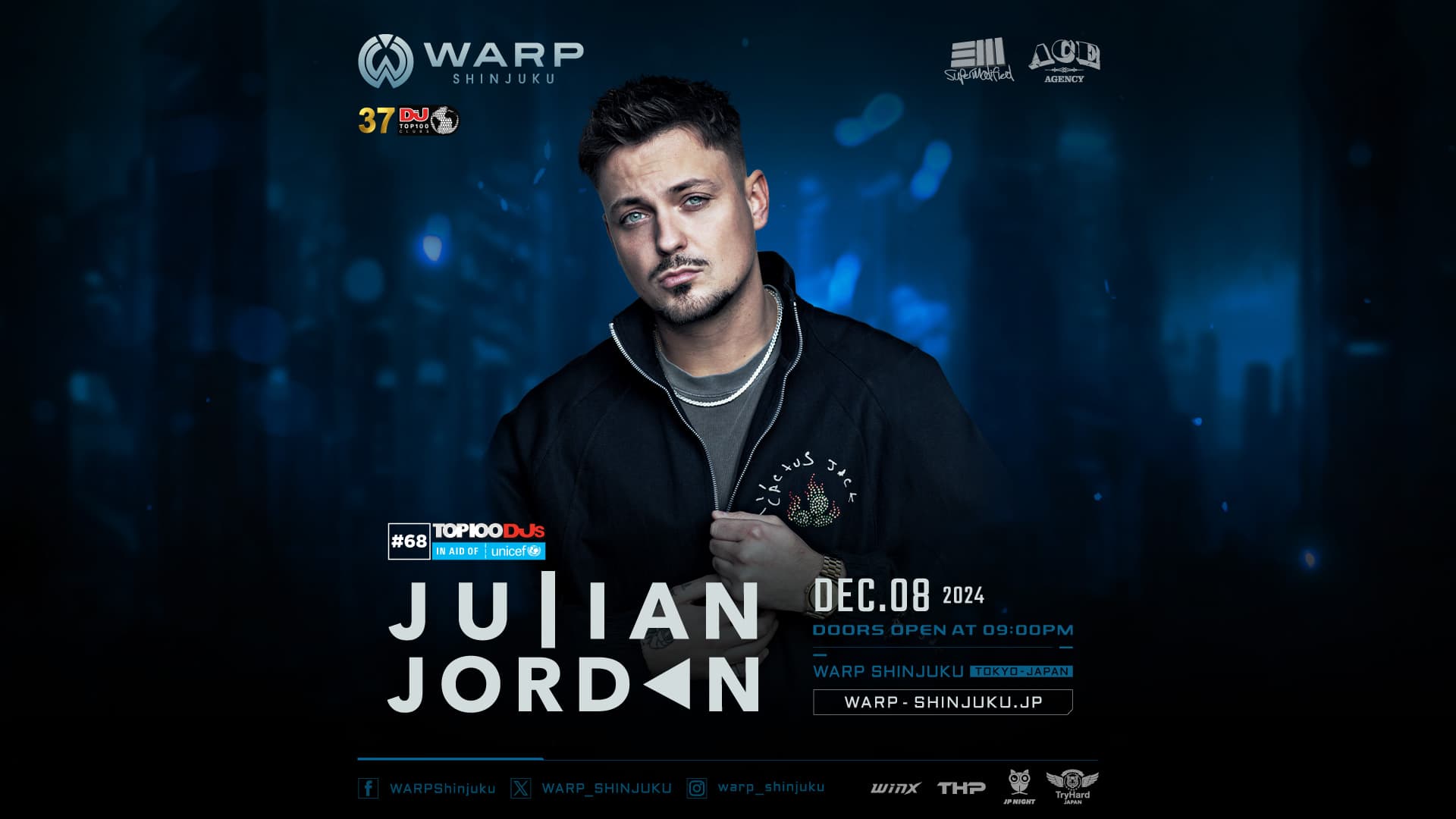 JULIAN JORDAN ｜ NightClub WARP SHINJUKU | ワープ新宿 Official Site
