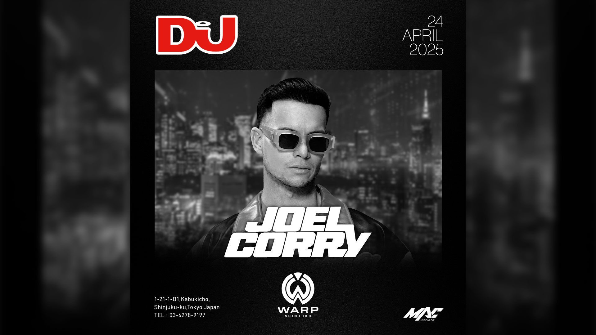 Joel Corry ｜ NightClub WARP SHINJUKU | ワープ新宿 Official Site